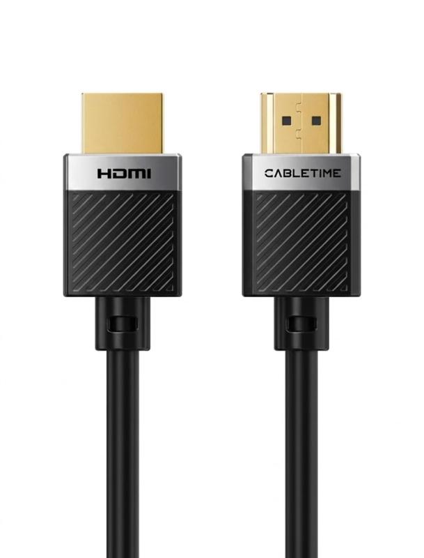 CABLETIME HDMI2.0 ケーブル 4K/60Hz/プレミアムハイスピード 金メッキコネクタ/アルミニウムシェル/高耐久PVCジャケット/テレビ・パソコン・ゲーム機などあらゆるHDMI端子を持つ機器に対応超長距離対応 プレミアムハ...