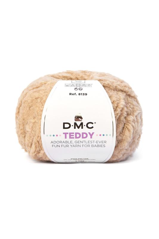 DMC 毛糸 ファー ヤーン TEDDY テディ 並太 90m 50g玉 #311 ベージュ系 8139素材:ナイロン100%サイズ:1玉約50g(約90m)使用針:棒針5.5mm(11～12号) かぎ針5.5mm(9/0号)標準ゲージ:1...