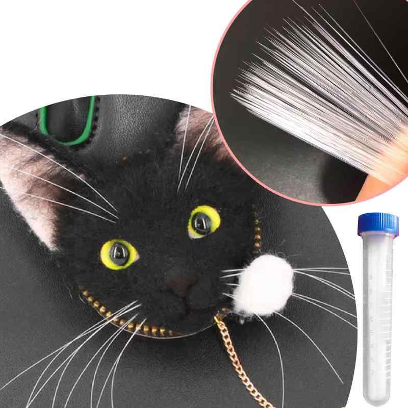 seimeinoki 模擬 猫のひげ 約300本 リアル 動物のひげパーツ 長さ約7cm 羊毛フェルト 手芸アクセサリー 収納ボトル付き標本展示 装飾品作り クラフト用品【仕様】このセットには、長さ約7cmの均一なサイズのリアルな猫のひげが...