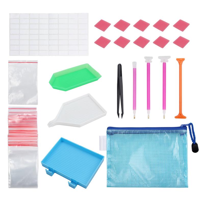CAMWAY ダイヤモンドアートツール 70PCS ダイヤモンドペイントツールセット ダイヤモンド塗装工具 アクセサリー ダイヤモンド 刺繍ツール キット DIYダイヤモンド刺繍アクセサリー 多機能ツーさまざまなツールの組み合わせは、5Dダ...