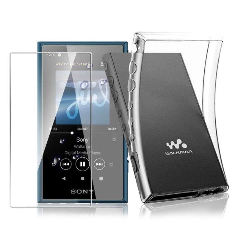 に適合する ソニーウォークマンNW-A105 NW-A105HN NW-A106 NW-A106HN A107 NW-A100Tps MP3音楽プレーヤー 用 ソフトクリア TPU 耐衝撃 傷防止 保護シェルスキン ケースカバー【強化ガラス...