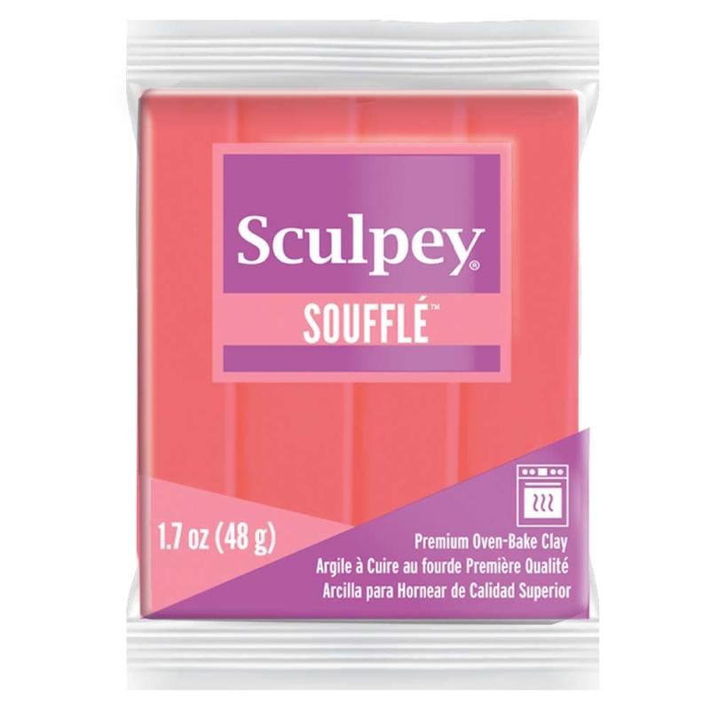 スカルピー スフレ 1.7oz 6009 マンダリンオーブン樹脂粘土（130度30分／6ミリ厚）汎用性があり、柔軟仕上がりは強度があり、とても軽量美しいスウェード調の仕上がり焼成後は切ったり縫うことができます