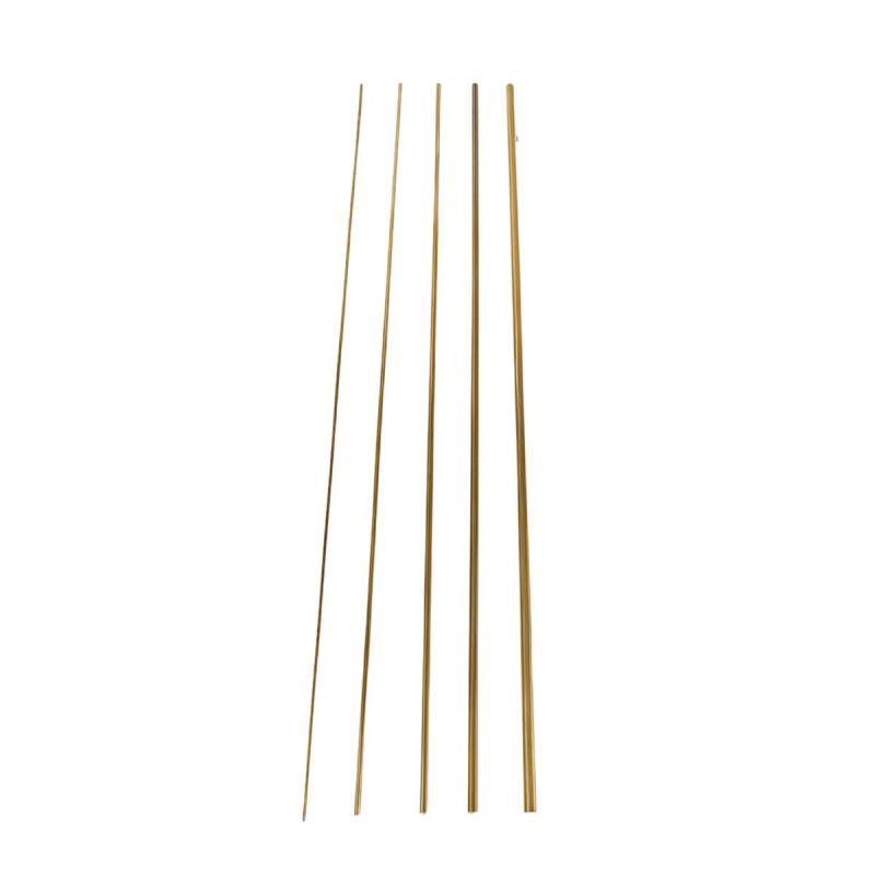 winova 真鍮線 黄銅棒 (φ1/1.5/2/2.5/3mm×250mm) ソリッド クラフト ワイヤーアート ホビー 模型改造 金属工芸素材 5本セット[豊富なサイズ] 1mmから3mmまで5種類の太さをセットにしました。細かい作業か...