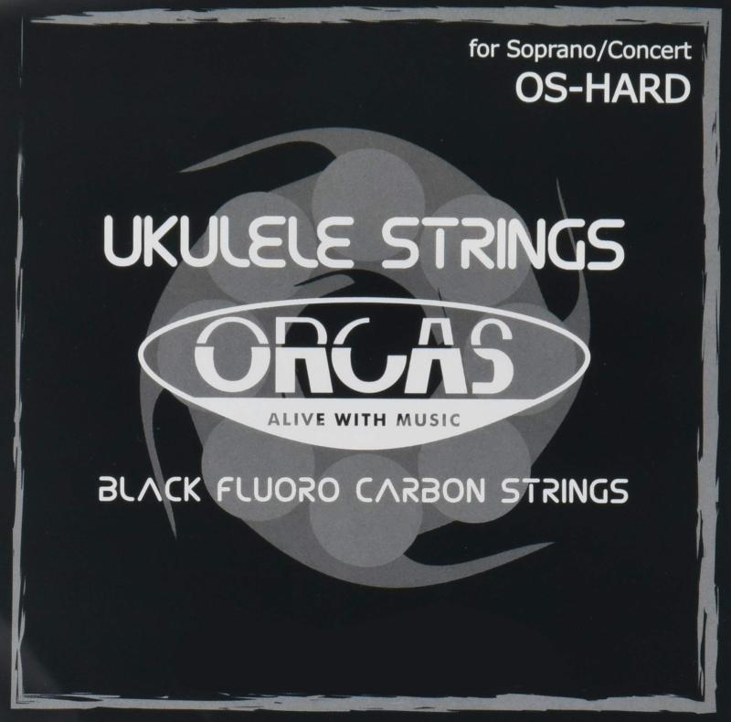 【ORCAS】 ウクレレ弦 セット ソプラノ コンサート用OS-HARDフロロカーボン素材仕様/ブラックMADE IN JAPAN