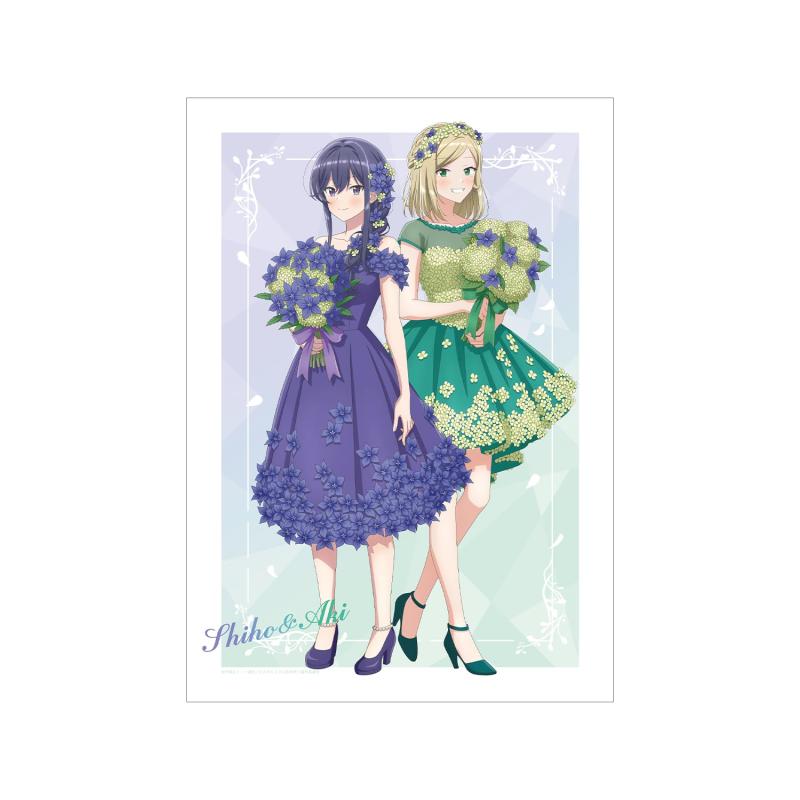 TVアニメ『ささやくように恋を唄う』 描き下ろし 水口 亜季&amp;泉 志帆 花びらドレスver. A3マット加工ポスター(C)竹嶋えく・一迅社/ささやくように恋を唄う製作委員会サイズ:A3素材:紙