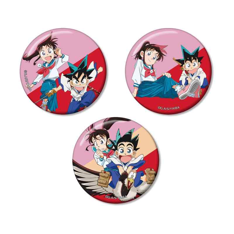 真 侍伝YAIBA 鉄 刃&amp;峰 さやか 缶バッジ3個セット(C)青山剛昌/小学館/真・侍伝YAIBA 製作委員会サイズ:(約)直径56mm素材:紙、ブリキ