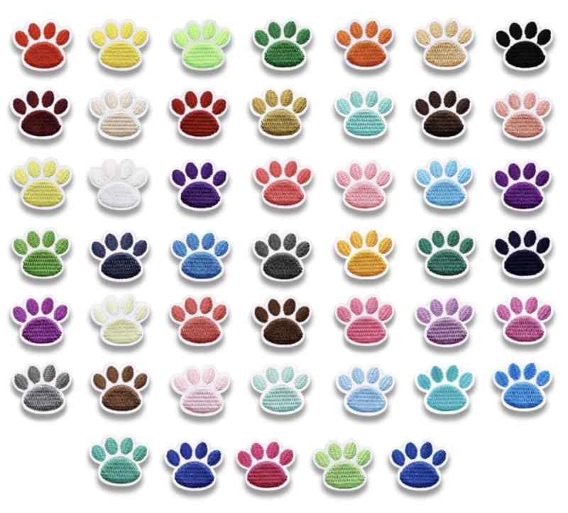 NekodaraK ワッペン 肉球 カラフル 47枚 アイロン接着 犬 猫 にくきゅう 47 大容量 [並行輸入品]47枚セット・豊富なカラー：肉球デザインの刺繍ワッペンが47枚セットで、多彩なカラーバリエーションが揃っており、様々なアイテ...