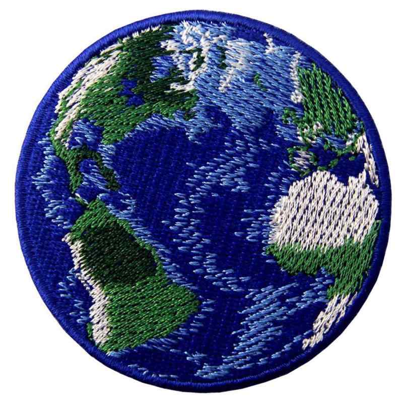 ブルーアースワールドプラント刺繍のバッジのアイロン付けまたは縫い付けるワッペンサイズ：6.3*6.3 センチ。100%刺繍背面処理：超強い熱接着剤、いかなる生地にアイロンをかけたり、縫ったりできる。しかも、素晴らしい耐水性があり、抜け落ちな...