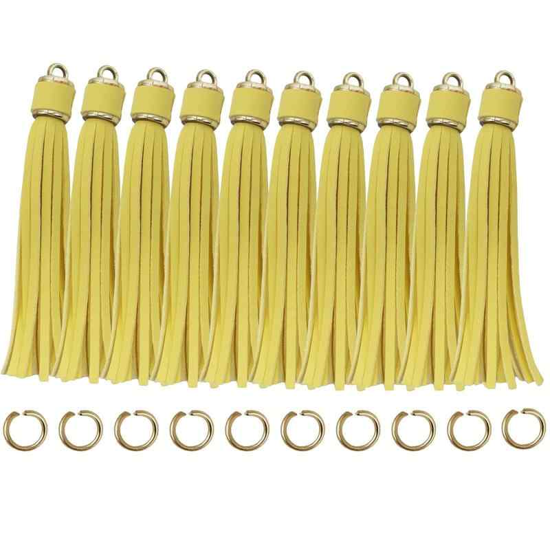 タッセルチャーム PU素材 10個 約10.5cm タッセルペンダント キーホルダー バッグチャーム 装飾 ハンドメイド アクセサリー 手芸材料【高品質な素材】高品質のPU素材で作られており、軽量で美しいタッセルです。キャップは耐久性のある...