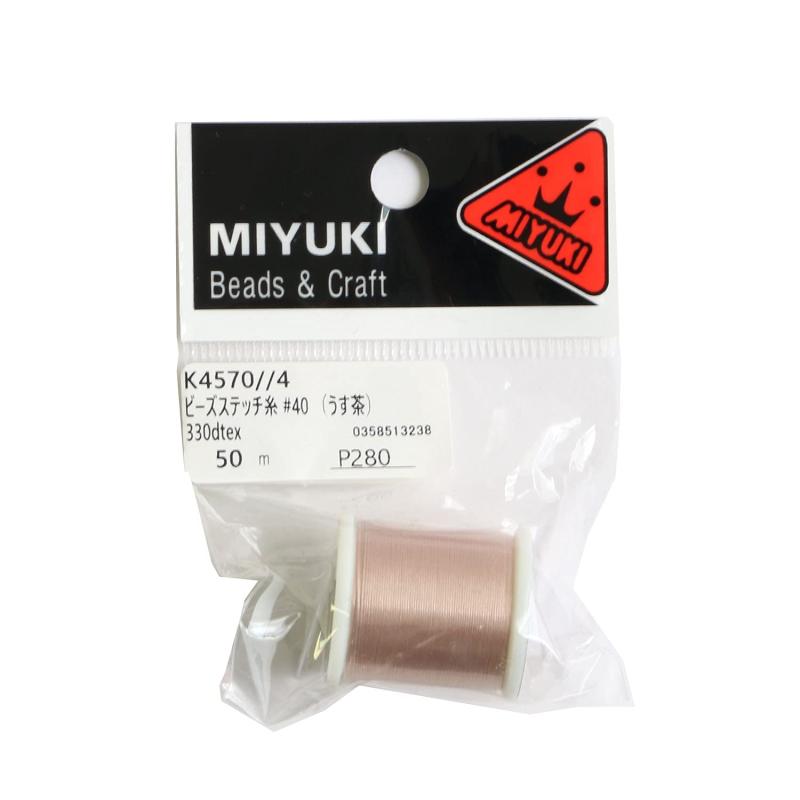 MIYUKI ビーズステッチ糸 #40/50m巻 うす茶 K4570/4サイズ:#40/約50m巻素材:ナイロン100%生産国:日本ブランド:ミユキ