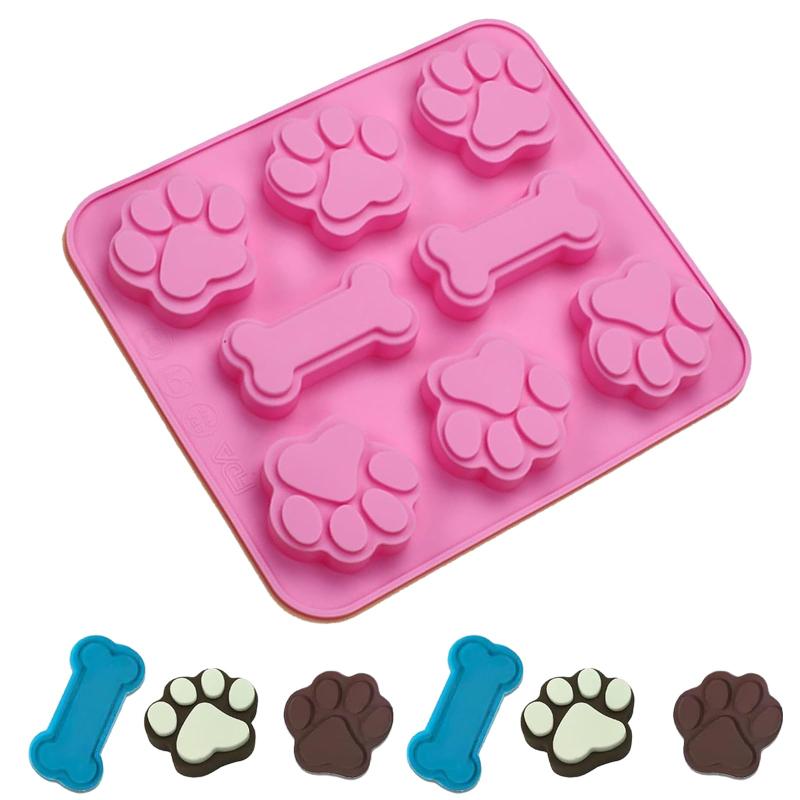 BLOOPIC シリコンモールド ケーキ型 猫の肉球 犬の骨 食品グレードのシリコン 簡単リリース クッキー型 ケーキ型 チョコレートモールド お菓子型 製菓道具