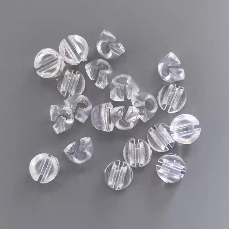 Yisomideg ヘアゴム 透明 プラスチック 台座 ハンドメイド用 留め具パーツ 足パーツ 髪留め 髪飾り 手作り 材料 素材 DIY【高品質】高品質なアクリル素材を使用しており、丈夫で変形や破損しにくいです。DIY制作の満足感を得てい...