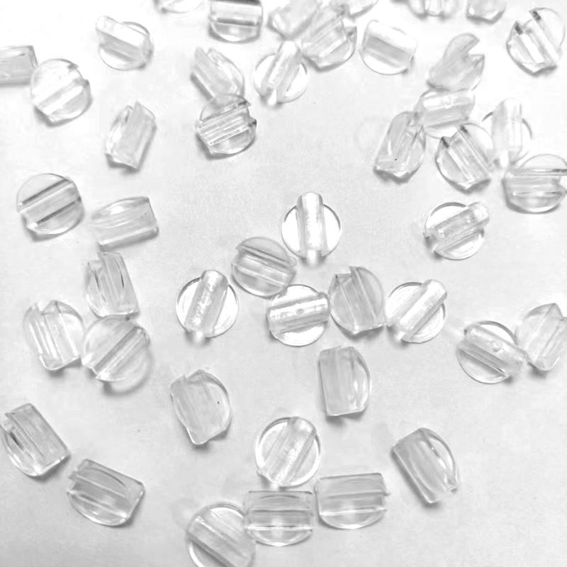 Yisomideg 100個 ヘアゴム 透明 プラスチック 台座 ハンドメイド用 留め具パーツ 足パーツ 髪留め 髪飾り 手作り 材料 素材 DIY【高品質】約13.5*13.5mm 高さ約5mm ；約100個。高品質アクリル素材を使用して...
