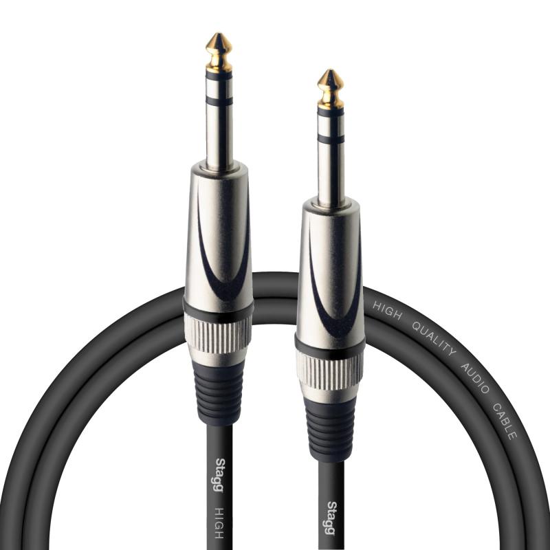 Stagg SAC1PS DL Câble d'instrument Jack-Jack 1 m Noir