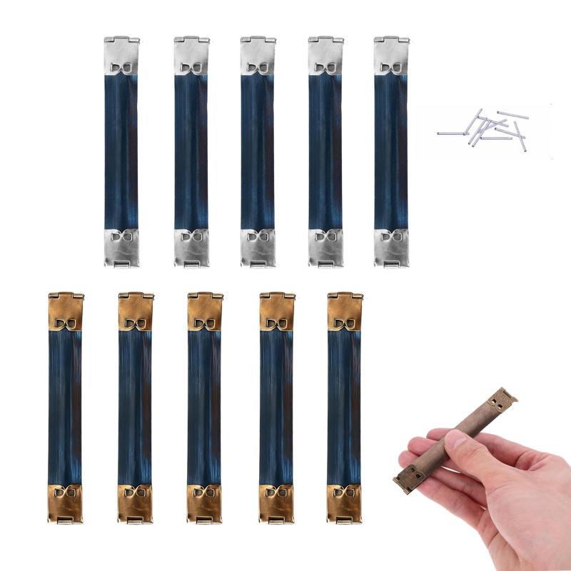 DONGFANGB バネ口金具 バネ口ポーチ 10個セット 幅1.5cm 長さ10cm ミニサイズ 手芸材料 DIY 財布 ポーチ 巾着 クラフト用品 バッグパーツ 留め具 裁縫 業務用 ランダムカラー