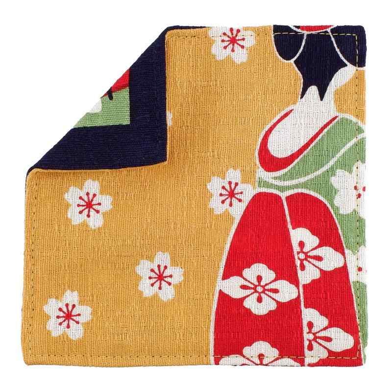 Morikuru(もりくる) 日本製 綿 コースター 約11.3cm×11.3cm リバーシブル 和柄 舞妓 KT08-01SG Wonder zoneが運営するブランド「Morikuru」の綿コースター日本製で和風のリバーシブルなデザイン...