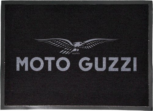 MOTOGUZZI イーグルロゴ 50cm×70cmドアマットです。 玄関、作業場、ガレージなどに最適です。 丈夫なポリエステル素材の表面が汚れや湿気をしっかり遮断し、滑り止め加工のPVC裏地が頻繁な使用でも しっかりとしたグリップ力を発揮...