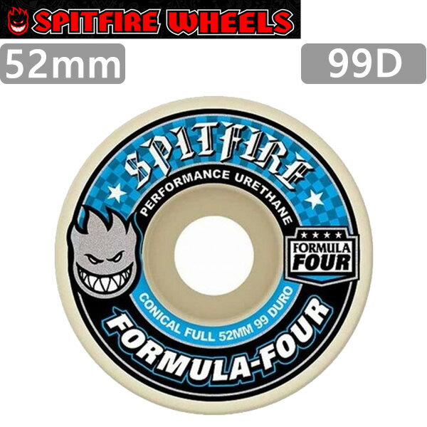 ウィールは4個1セットになります。SPITFIRE WHEELS 1987年にサンフランシスコのスケートカンパニーDLX SFが立ち上げたウィールブランド。チームには、列挙したらキリが無いほどのビッグネームが揃い、まさにキングオブ　ウィール...