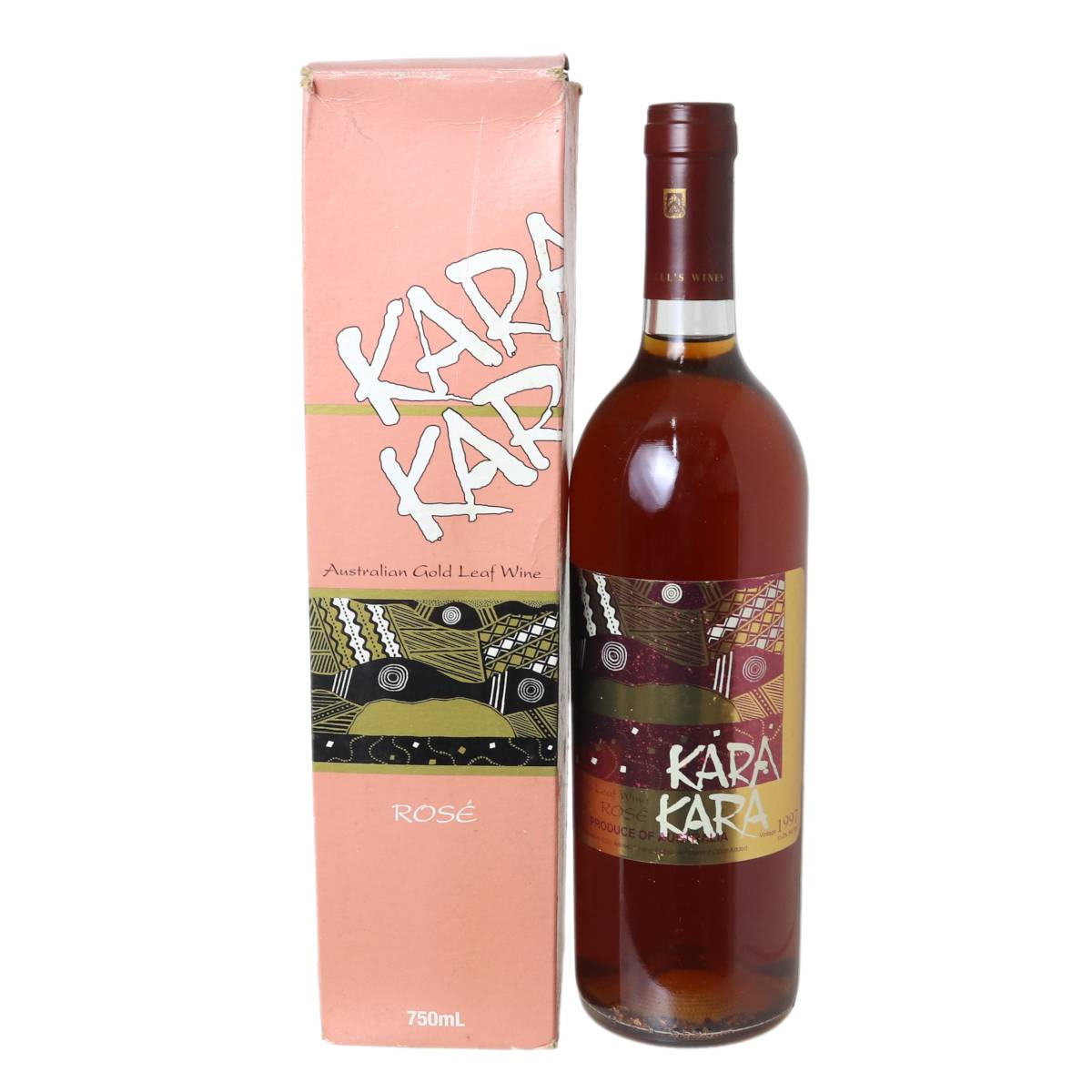 【商品名】カラカラ 1997 オーストラリア ゴールドリーフ ロゼワイン 金箔【容量】750ml【度数】アルコール度数11％【生産地】オーストラリア【生産者】-【詳細情報】未開栓の新古品です。詳細補足※画像の商品が現物です。ラベルやキャップ...