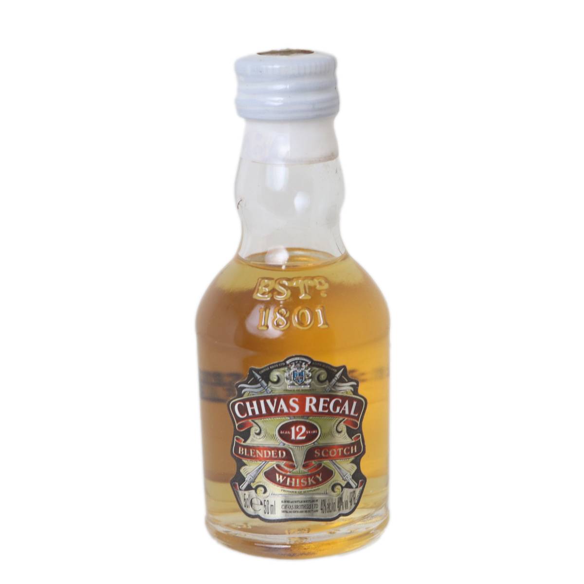 【商品名】CHIVAS REGAL シーバスリーガル 12年 ミニチュア【容量】50ml【度数】アルコール度数40％【詳細情報】未開栓の新古品です。※画像の商品が現物です。ラベルやキャップ部の痛み等は画像でご確認ください。※年数経過品の為、...