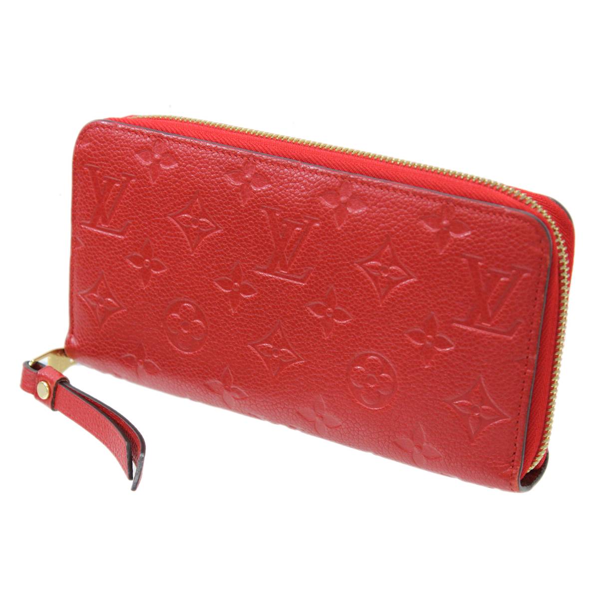 【ブランド名】LOUIS VUITTON/ルイヴィトン【商品名】ジッピーウオレット 長財布【ライン】モノグラム アンプラント【カラー】スカーレット【型番】M63691【製造番号】SP4157【機能性】ファスナー開閉式札入れ×3、ファスナー小...