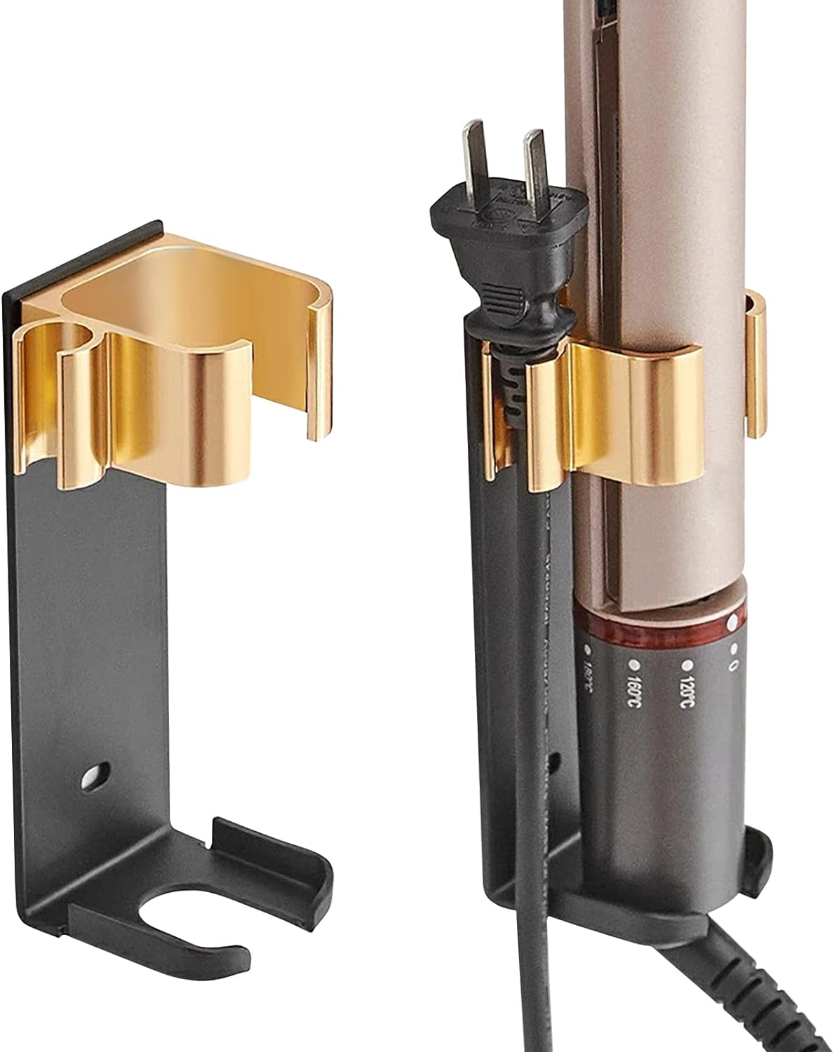 【クイックインストール】スペースアルミニウム製の理髪ツールホルダー、自己粘着性の壁取り付け、穴あけ不要。木製の壁、ガラス、金属、タイルなど、ほとんどの種類の滑らかな壁に対応できます。取り付け後、安定性を確保するために約12時間お待ちください...