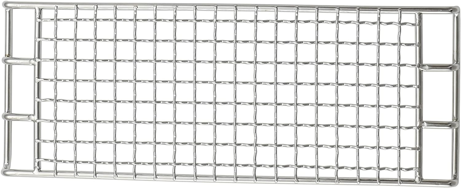 材質：ステンレス304 φ5丸棒（外枠）サイズ：（約）幅125×長さ315mm重量：（約）285g特徴：ステンレス304 φ5棒（外周）を使用したアミタイプ軽量焚き火台用ゴトク アミ型 軽量焚き火台用ゴトクになります。軽量コンパクトなサイズ...