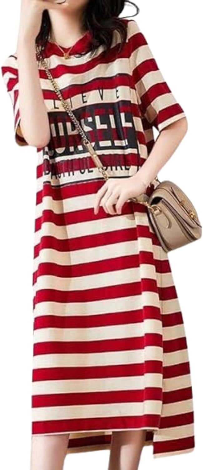 選択できるサイズ: M L XL 2XL☆女性らしいカジュアルなシルエットが嬉しいポイント♪ ☆スリット入りでキレイめコーデも簡単に作れちゃう♪☆明るいボーダーテイストのカットソーワンピはデートにも使える甘アイテム♪ ☆レースのスカート、レ...