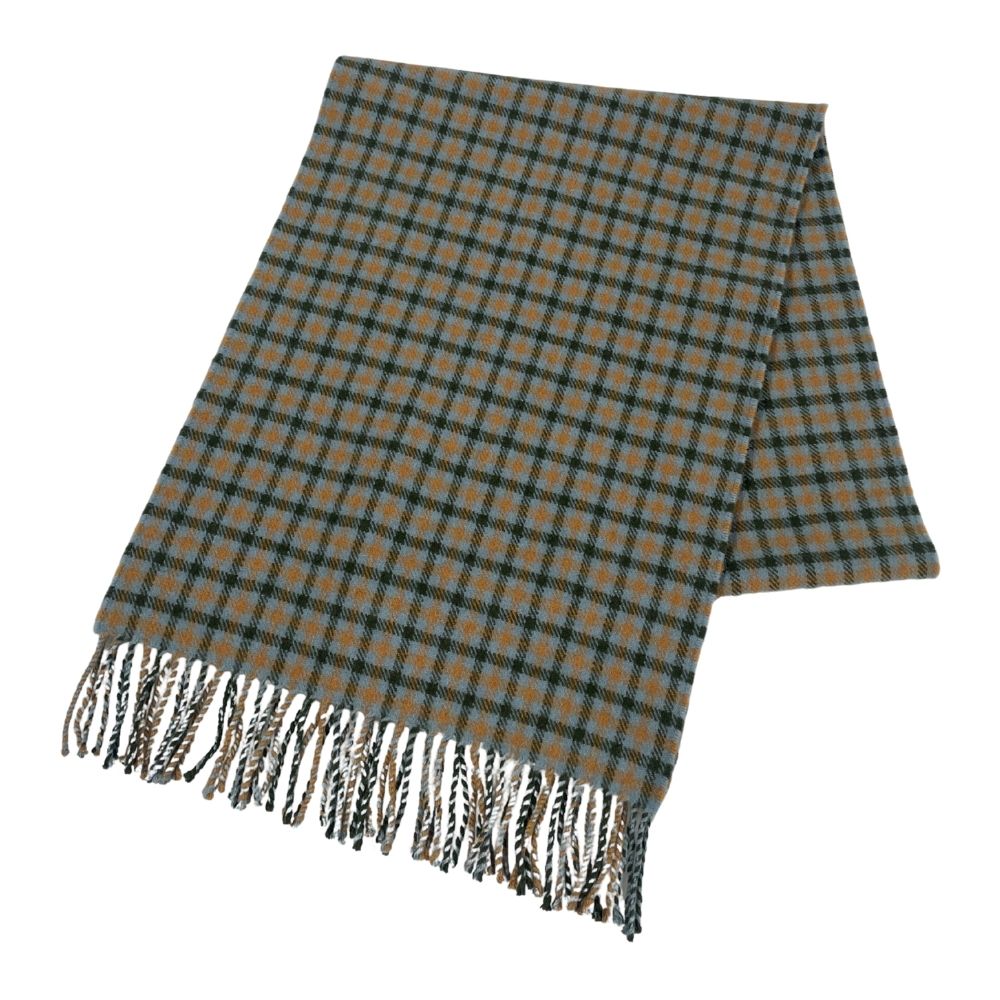商品名 NO BRAND ノーブランド Johnstons of Elgin ジョンストンズ オブ エルガン カシミア100% チェック柄 マフラー カシミヤ 青 オレンジ フリー 正規品 / 33252【中古】 対象 レディース 色 青 ...