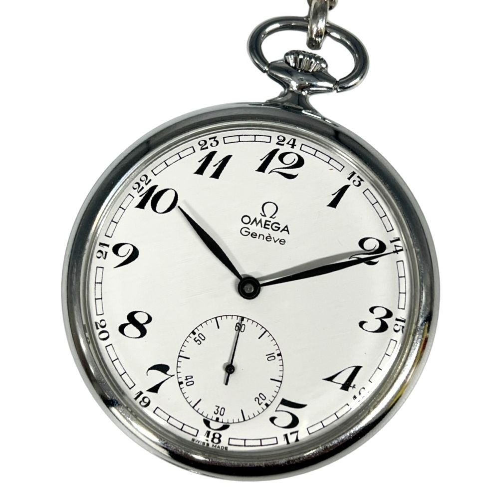 商品名 OMEGA オメガ ジュネーブ スモールセコンド 手巻き 懐中時計 シルバー フリー 正規品 / C951【中古】 対象 メンズ 色 シルバー サイズ フリー サイズ詳細 ケース：約48mm表記サイズ：フリー備考：リューズ含み約55...