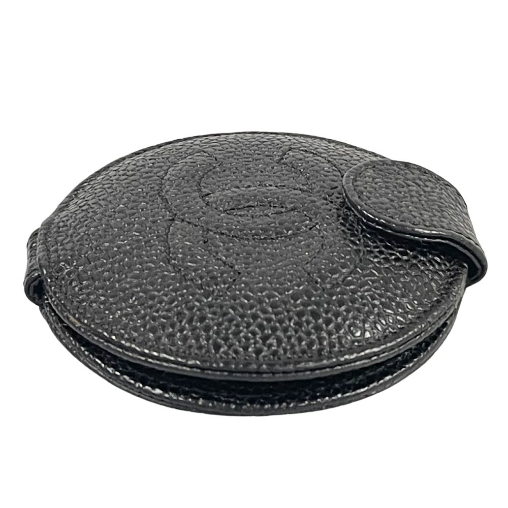 商品名 CHANEL シャネル キャビアスキン ココマーク 両面 コンパクト ミラー マットキャビアスキン ブラック フリー 正規品 / 40150【中古】 対象 レディース 色 ブラック サイズ フリー サイズ詳細 表記サイズ：フリー 状...