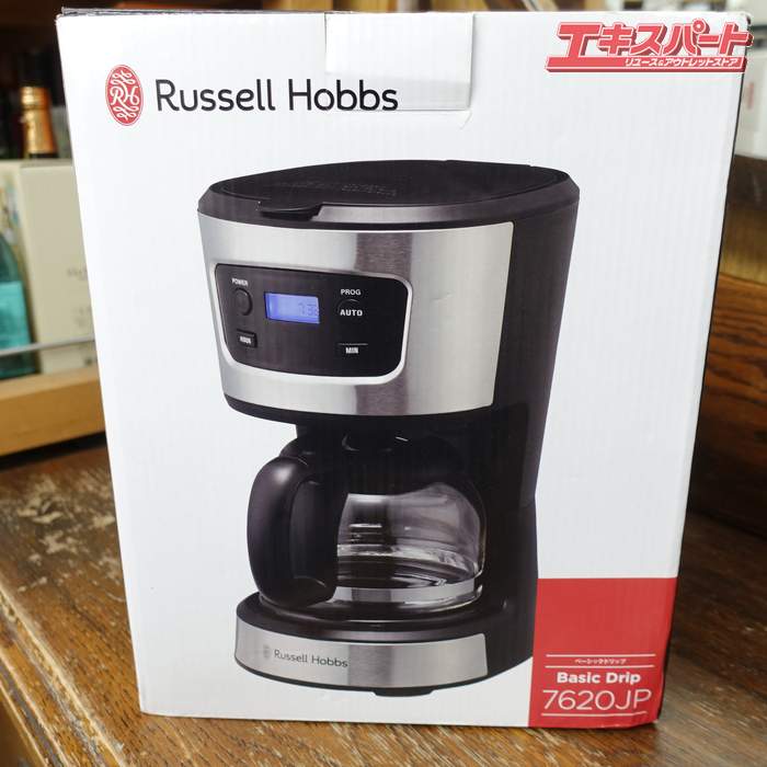 未使用品！Russell Hobbs ラッセルホブス ベーシックドリップ 7620JP コーヒーメーカー 辻堂店商品説明抽出温度を従来比5%アップしたコーヒーメーカー。コーヒーの油分まで味わえるパーマネントフィルターとの相乗効果で、さらにお...