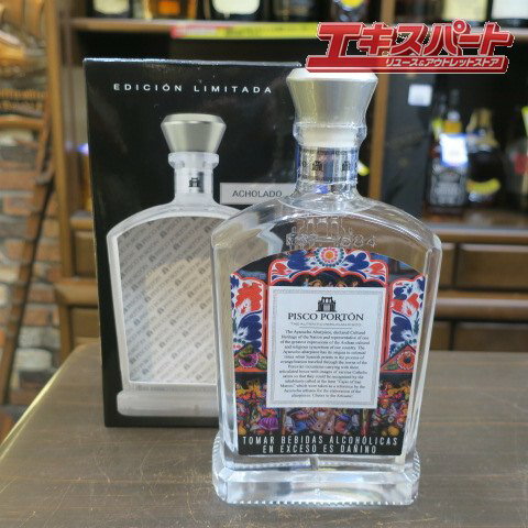 PISCO PORTON ピスコ　ポルトン 限定デザインボトル 平塚店商品説明発酵途中の果汁を蒸留する「モストヴェルデ」製法により、1本あたり約9?15kgのブドウを使用し、芳醇なアロマと濃厚で華やかな味わいが特徴です。容量：750mlアル...