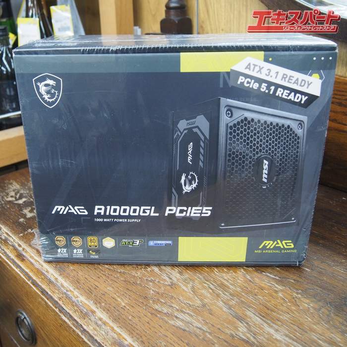 新品未開封品！MSI PC電源 MAG A1000GL PCIE5 ブラック 辻堂店商品説明80PLUS GOLD認証を取得。流体軸受けファンを搭載しPCI Express 5.0に対応する、フルモジュラータイプの電源ユニット80PLUS ...