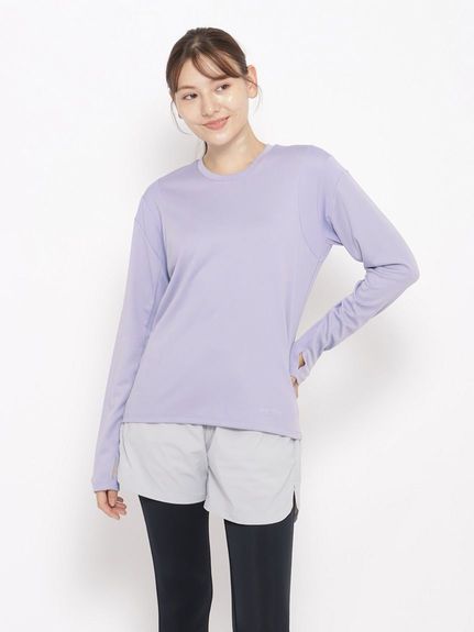 for RUN テックカノコ クルーネック長袖Tシャツ LADIES ライラック カラー ライラック サイズ S/M/L/XL 素材 ポリエステル_100% 原産国 中国 メーカー品番 71476477 コメント 吸汗速乾性に優れた素材を使...