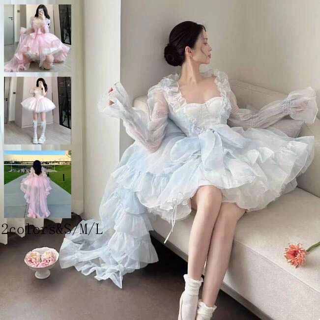 ご来店いただいて誠にありがとうございます。 ★セット内容： 2点セット：ワンピース+パニエ 3点セット：ワンピース+上着+パニエ ★素材：ポリエステル、その他 ★付属品：なし ★季節：春夏秋冬 ★サイズ（cm）： XS バスト：79cm ウ...