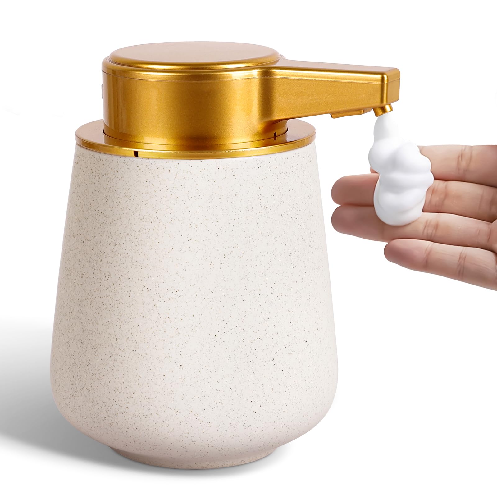 【オートディスペンサー】いよいよセラミック製の自動ソープディスペンサーが開発されました。センサーに手やスポンジをかざすと赤外線に感知されて、ただ0.25秒で吐出できます。手を離れると即時停止。段階設定が要りません。セラミック製の高級感+自動...