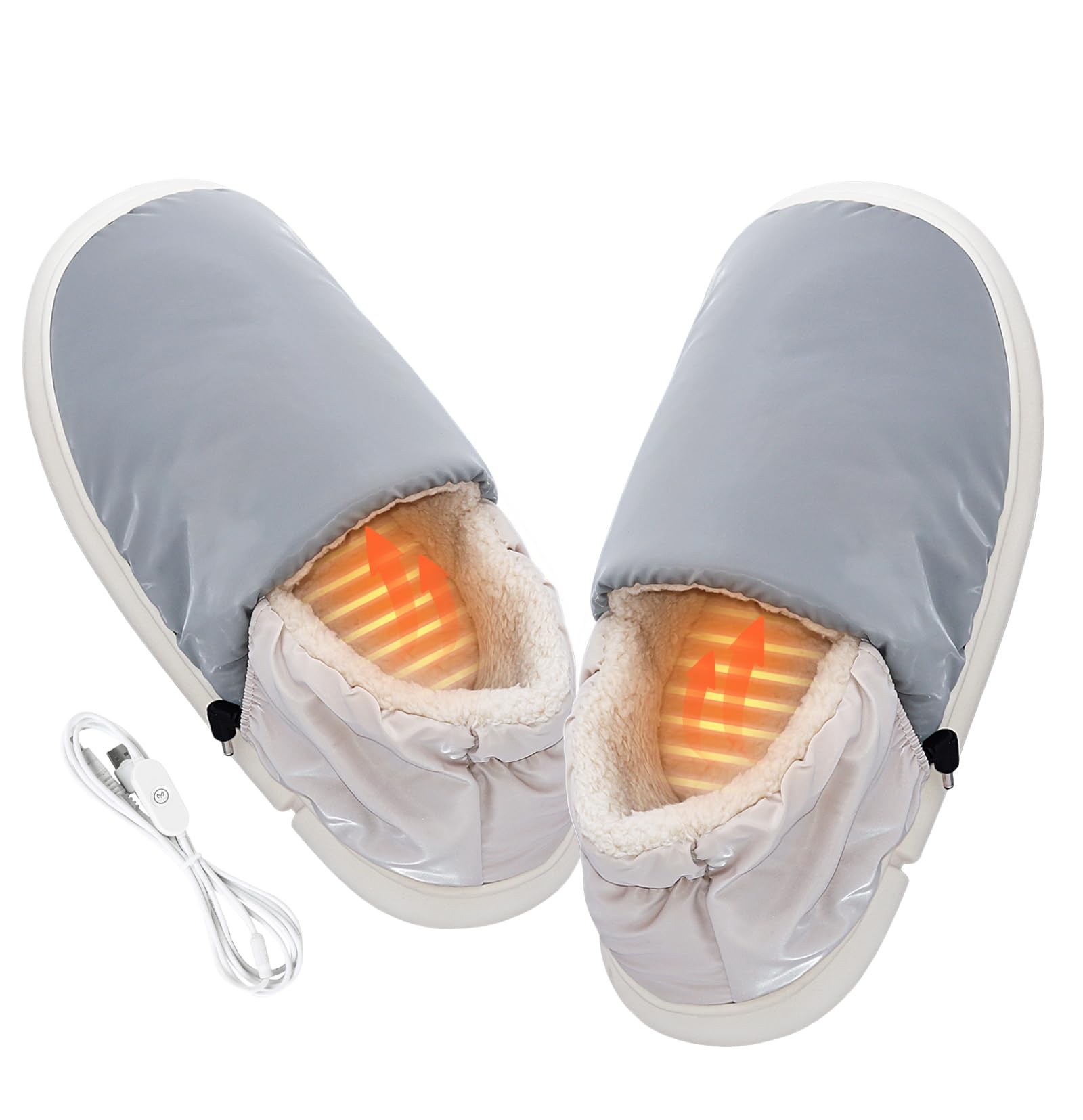 ? 【30秒で速暖】暖かさをキープできる電気スリッパです。炭素繊維ヒーターを内蔵し、低温40℃、中温45℃、高温55℃の3段階で温度調整が可能です。電源を入れると、わずか30秒で温かくなり、じんわりと暖かくなれ、快適な暖かさを提供し、足先か...
