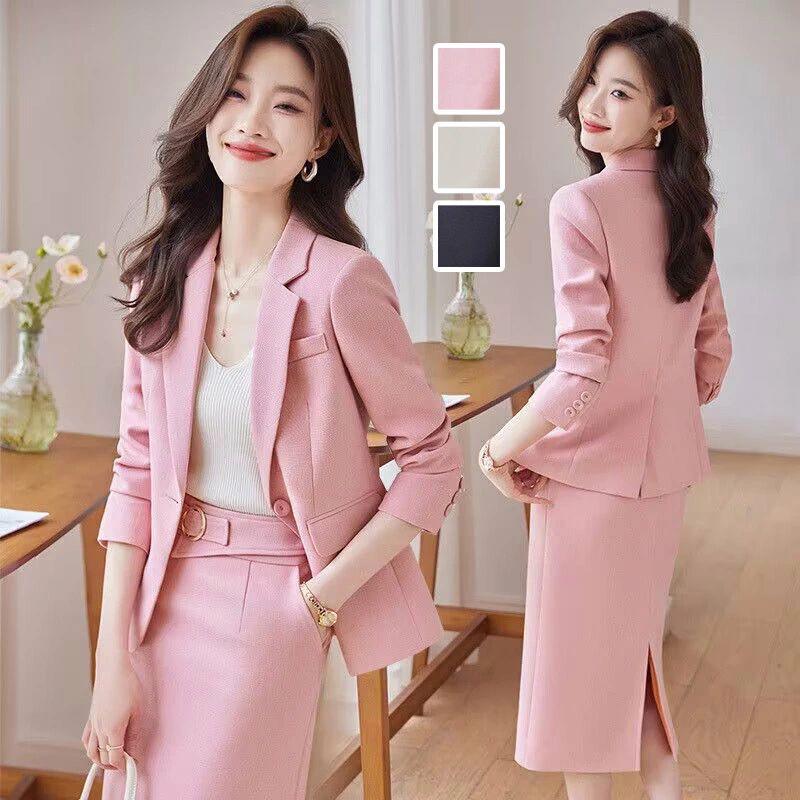 ご来店いただき、誠にありがとうございます。 素材 ポリエステルなど カラー ブラック、ピンク、ベージュ サイズ サイズ表をご参考ください。 セット内容 ジャケット+スカート 注意事項 〇 表記しているサイズは平置きで採寸ですので、若干の誤差...