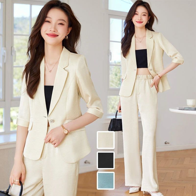 ご来店いただき、誠にありがとうございます。 素材 ポリエステル カラー ベージュ、ブラック、ブルー サイズ サイズ表をご参考ください。 セット内容 ジャケット+ズボン 注意事項 〇 表記しているサイズは平置きで採寸ですので、若干の誤差が生じ...