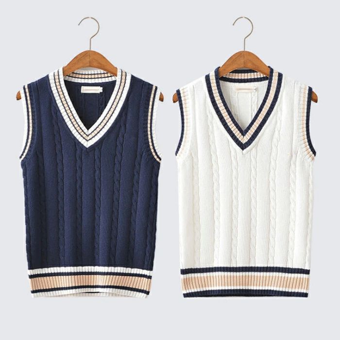 商品詳細 商品仕様 ◆商品名：ニットベスト　vest-1503 ◆素材：ニット ◆カラー:写真参考/白　紺　黒　赤 サイズ ◆サイズ：cm XS バスト：80-95cm　着丈：56cm　おすすめ体重範囲：39-43KG S　バスト：84-1...
