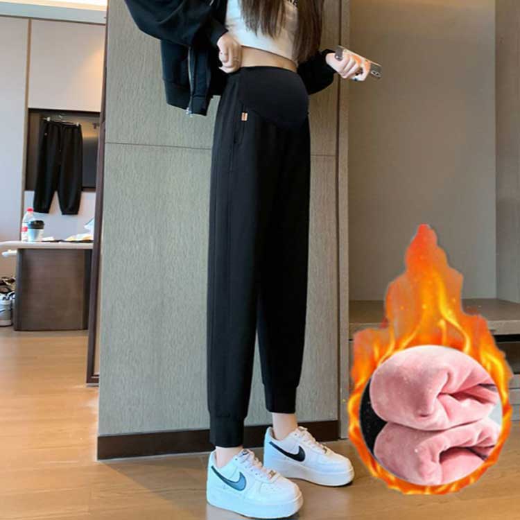 M-2XL！伸縮性にあるゆったりとした履き心地、 動きやすく毎日活躍する優秀パンツ伸縮性がよく肌触りのいい生地で快適な履き心地。変化するお腹をすっぽりと包み込みハイウエストデザイン。リブワイドパンツデザインが美脚＆脚長シルエットで美しく魅せ...