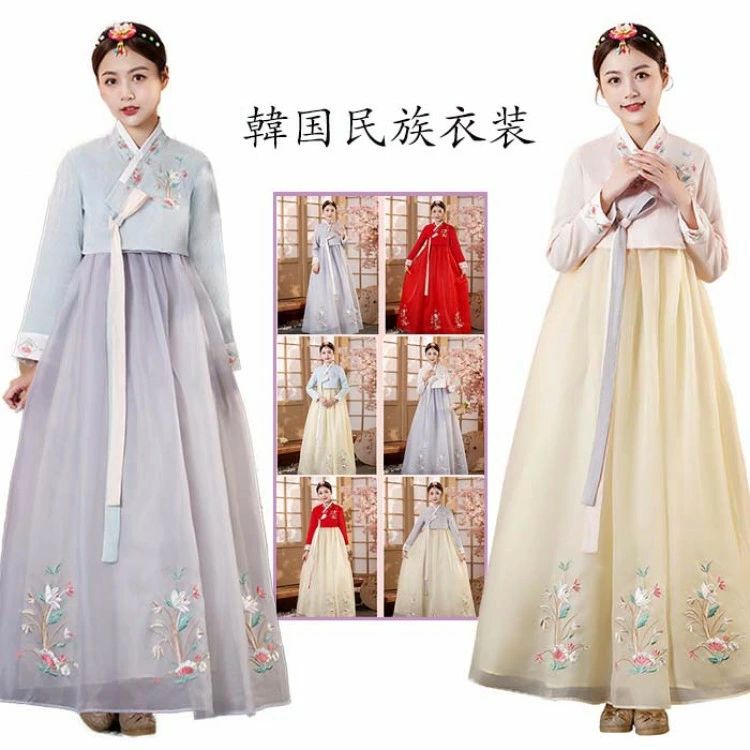 商品チマチョゴリ内容トップス1点+ワンピース1点素材ポリエステルサイズS バスト83cm トップスの丈32cm 袖丈53cm 袖口27cm ワンピースの丈110cmM バスト88cm トップスの丈33cm 袖丈55cm 袖口28cm ワンピ...