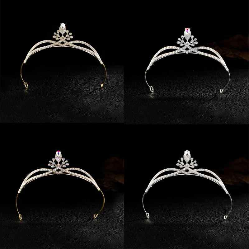 ・素材: 合金・純度: 純銀・スタイル: ファッションOL・タイプ: レディース・デザイン: 王冠・加工: 電鍍・水晶: ホワイトクリスタル・おすすめシーン: 結婚式、誕生日、イベント・カラー展開: シルバーホワイト、シルバーAB、ゴールド...