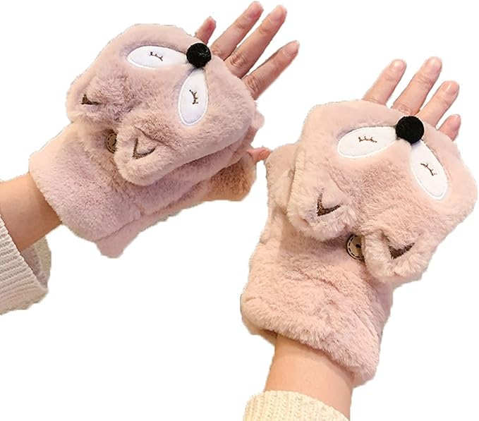 この商品について 名前：かわいいフォックスフリップ半指手袋 サイズ：1サイズ パターン：漫画、資料：フェイクファー スタイル：ウィンターウォームグローブ、フィンガーレスグローブ、タッチスクリーングローブ 数量：1ペア◇お客様都合によるキャン...
