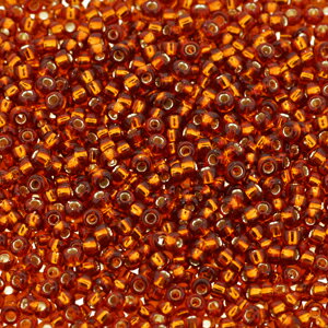 ＊カラーは濃いめの透明なブラウン地の穴の中に銀色のラインが入ります。 ＊1パックは約3．3gになります。 ●サイズ：外径約1．7mm、穴径約0．6mm ●材質：ガラス製 ●製造国：国産（日本製） 当店ストロビーズの丸小、丸大、特小ビーズ、特...