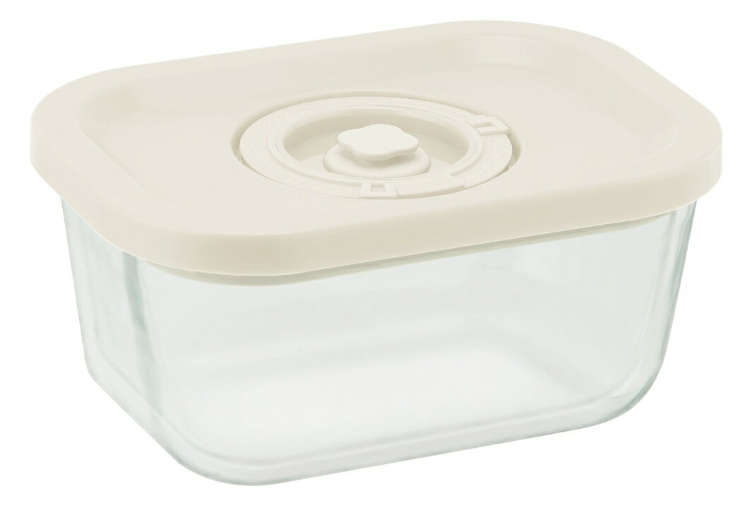 別売の専用製品で吸引+密封して鮮度長持ち! つくりおきの料理をそのまま食卓へ器としても使えるキャニスター 耐熱ガラス製容器 保存開始日や期限日を設定できる日付目盛り付き! 電子レンジ対応(加熱時は必ずふたをはずしてからご使用ください) オー...