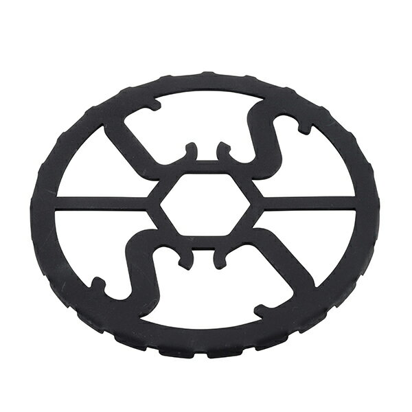 小型クッカーなどが家庭用ガスコンロで使えます 140×140×6mm 鉄（シリコーン樹脂塗装）