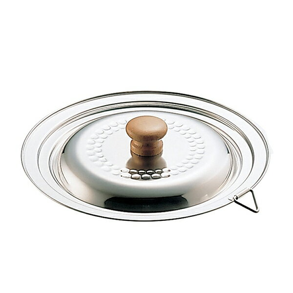 ■16cm、18cm兼用の雪平鍋専用フタ。 ＊商品サイズ(約)＊ 直径203mm×高さ40mm ＊重量(約)＊ 155g ＊材質＊ 本体：18-0ステンレス（板厚0.5mm） フック：18-0ステンレス ツマミ：天然木（ブナ材） ネジ：18...