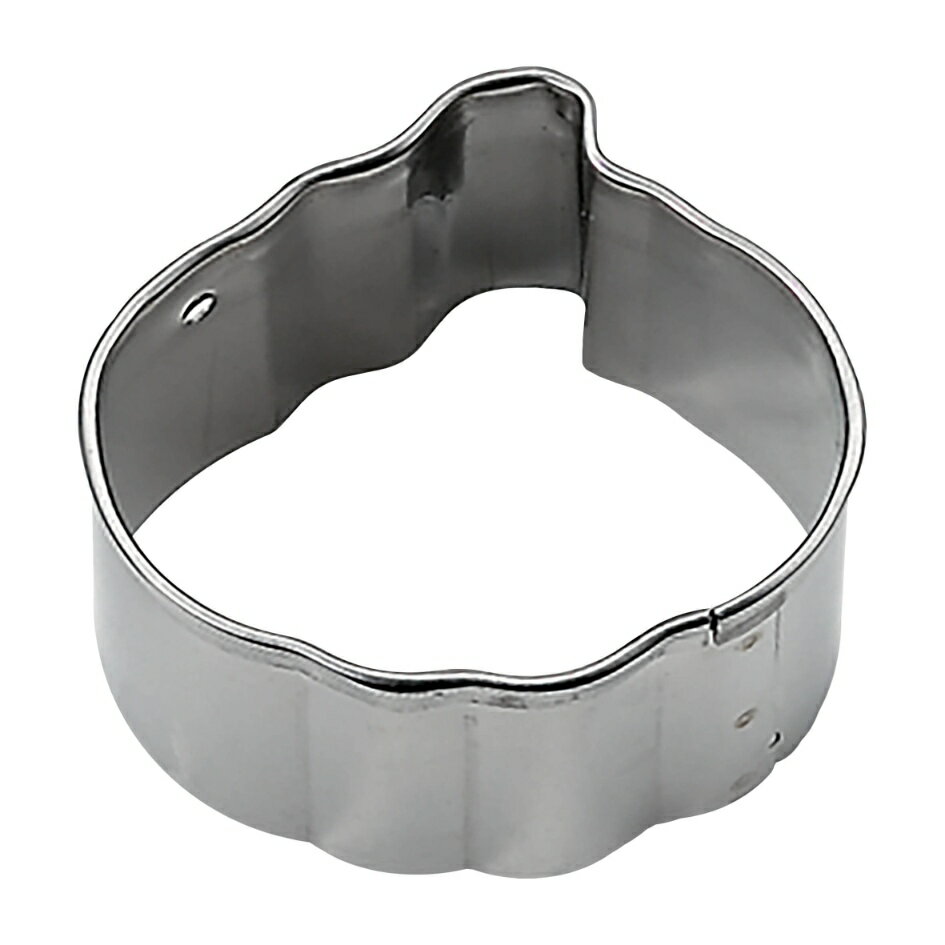 かわいいかぼちゃの抜型。 ステンレス製ですので錆びにくく形崩れせずに抜け、大変使いやすいです。 ■サイズ：幅74×64×高さ21mm ■材質：ステンレス鋼（18-8） ■原産国：日本 食器洗浄機、食器乾燥機には入れないでください。